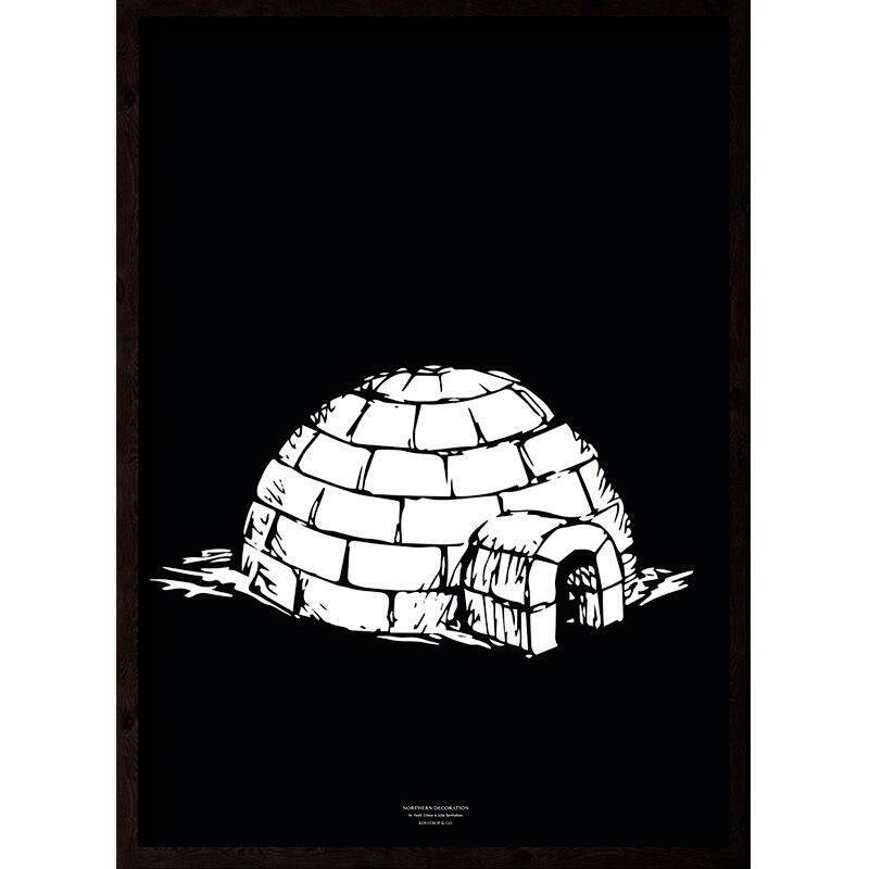 Iglo (black-white) - ART PRINT - CHOOSE SIZE, NORTHERN DECORATION, €13. ...