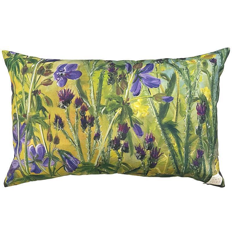 CUSHION COVER 60x40 cm - Organic Cotton - Anne Just Thistle Y/P